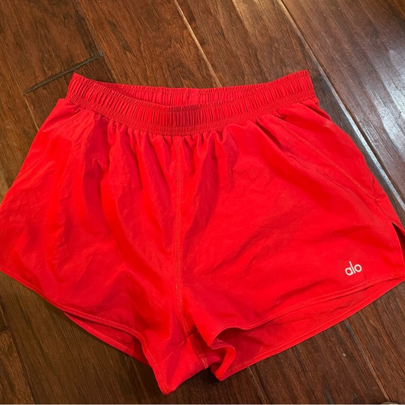 ALO Yoga | Shorts | Red Alo Yoga Shorts | Poshmark